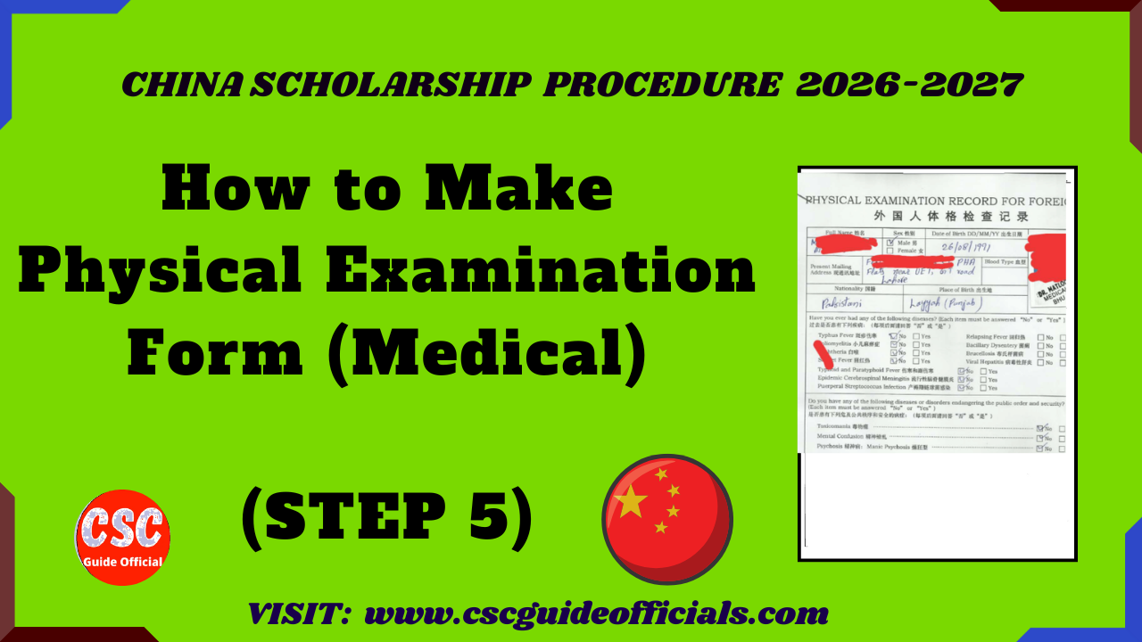 How to Make CV For China Scholarship 2025-2026 Applying Procedure Step ...